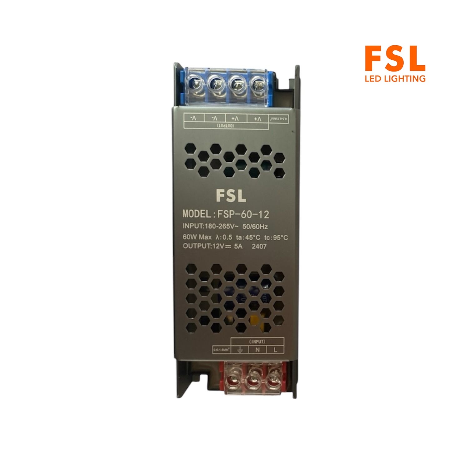 Driver Cinta LED DC12V 5A 60W 180-265V – POWER LED CHILE